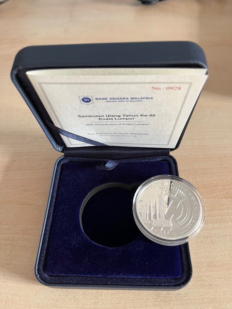 Ulang Tahun Ke-50 Bandaraya Kuala Lumpur Single Silver Proof Coin, Hobbies & Toys, Collectibles ...