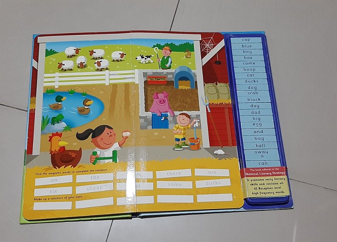 Magnetic First Words book toddler gross motor skill, Hobbies & Toys ...