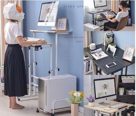 Movable Computer Laptop Table / Adjustable Height / Standing Desk ...
