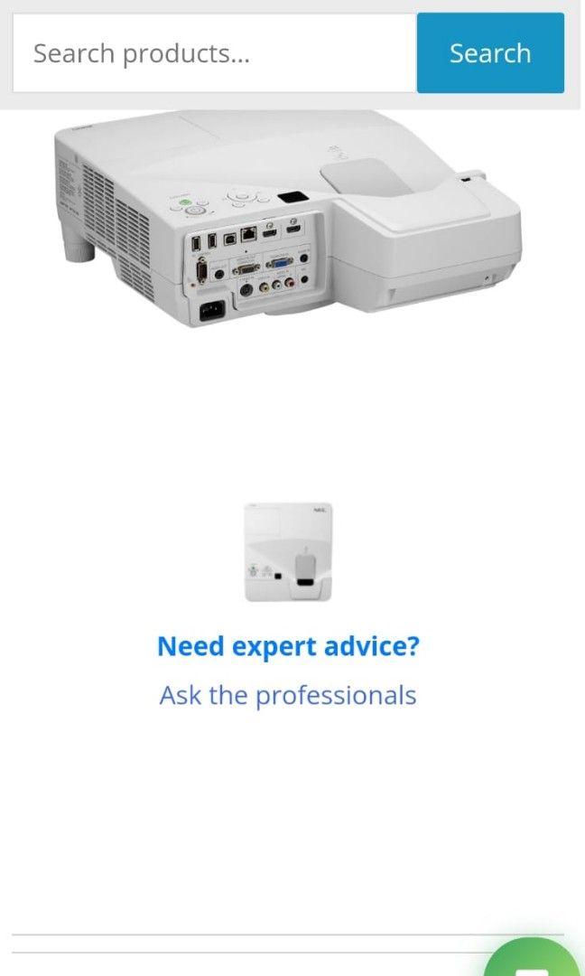 NEC UM330W Projector WXGA Ultra Short Throw (UST) Projector, TV & Home ...