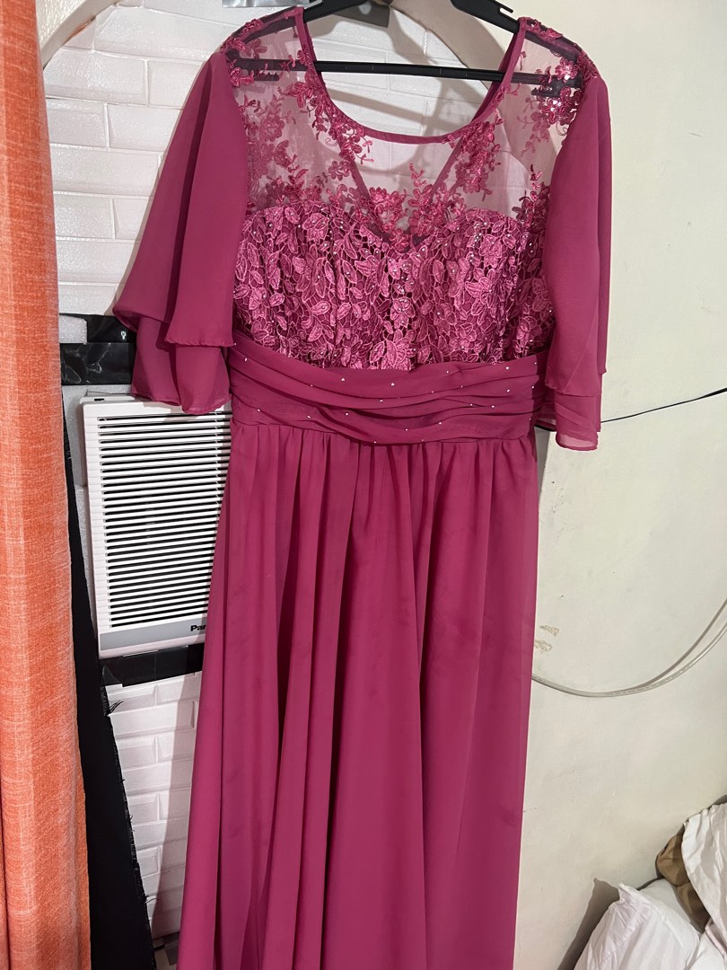 Ninang gown, Women's Fashion, Dresses & Sets, Evening dresses & gowns ...