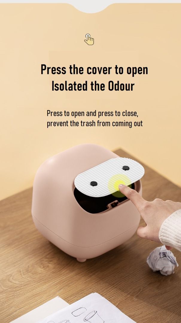 Ninja Desktop Trash Bin Mini Trash Can Table Dustbin Rubbish Bin ...