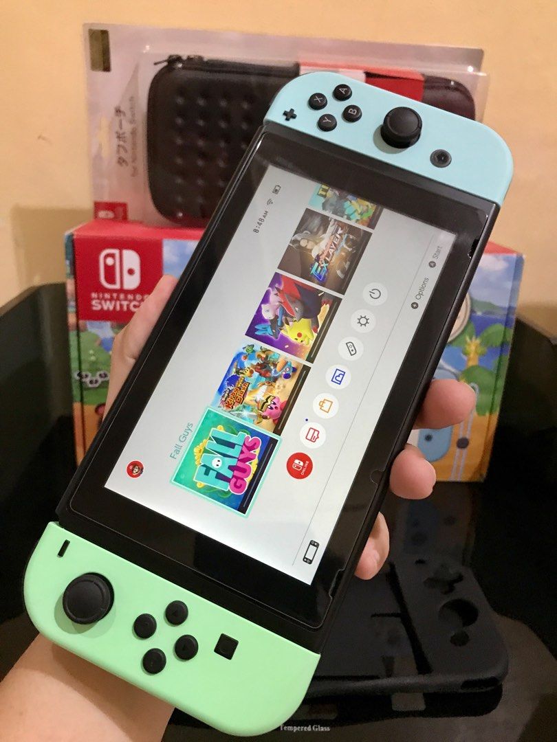 Nintendo switch v2 animation crossing with games, Video Gaming, Video ...