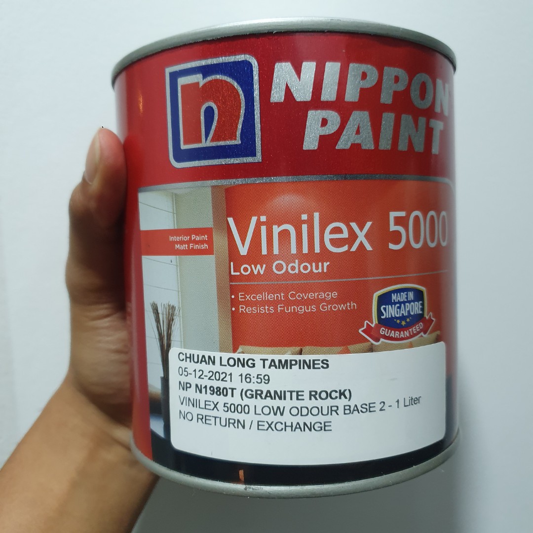 NIPPON PAINT vinilex 5000 granite rock, Furniture & Home Living, Home ...