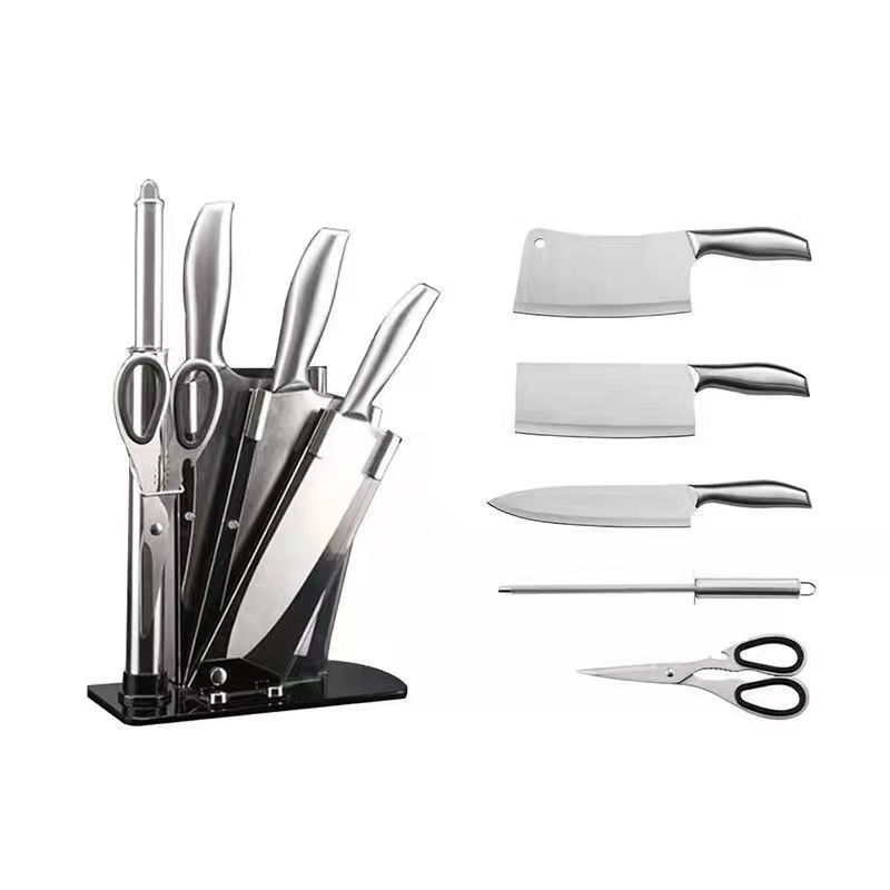Non Stick Stainless Steel Kitchen Knife Set Knife Tool Sets With Holder ...