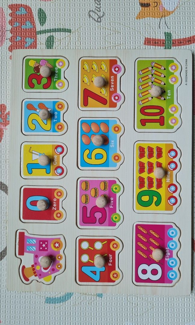Numbers Train Wooden Puzzle, Hobbies & Toys, Toys & Games on Carousell
