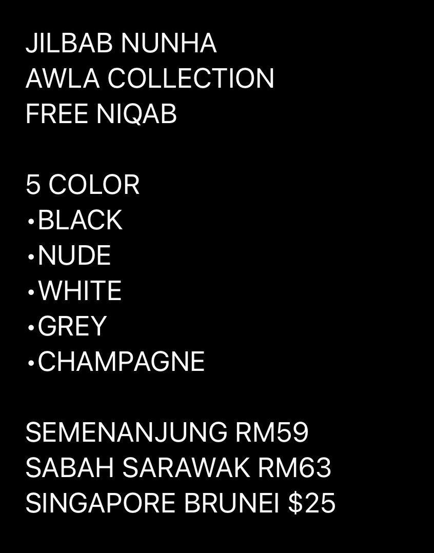 NunHa Jilba Awla Collection, Women's Fashion, Muslimah Fashion, Hijabs ...