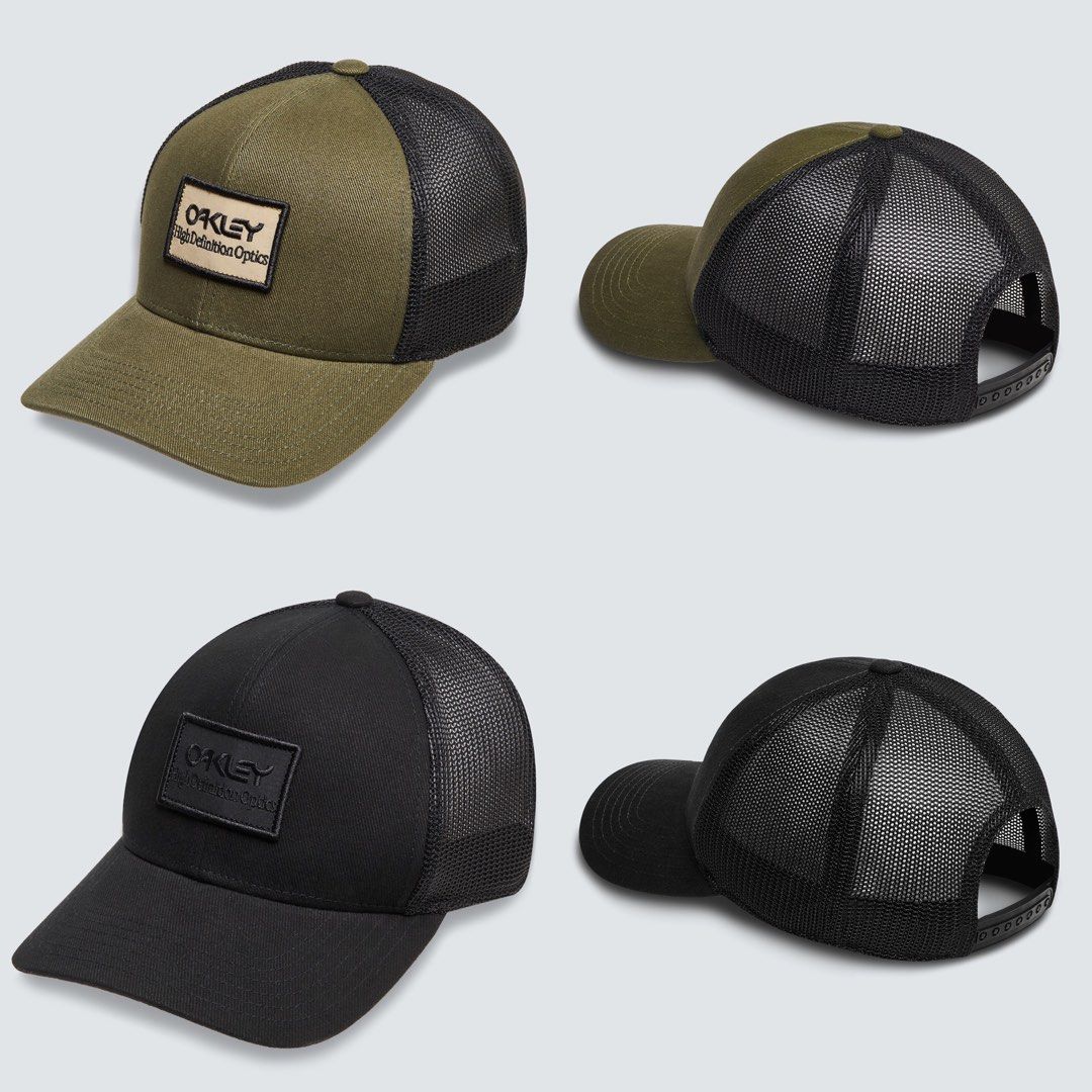 Oakley B1B HDO Patch Trucker New Dark Brush, Blackout, Men's Fashion ...
