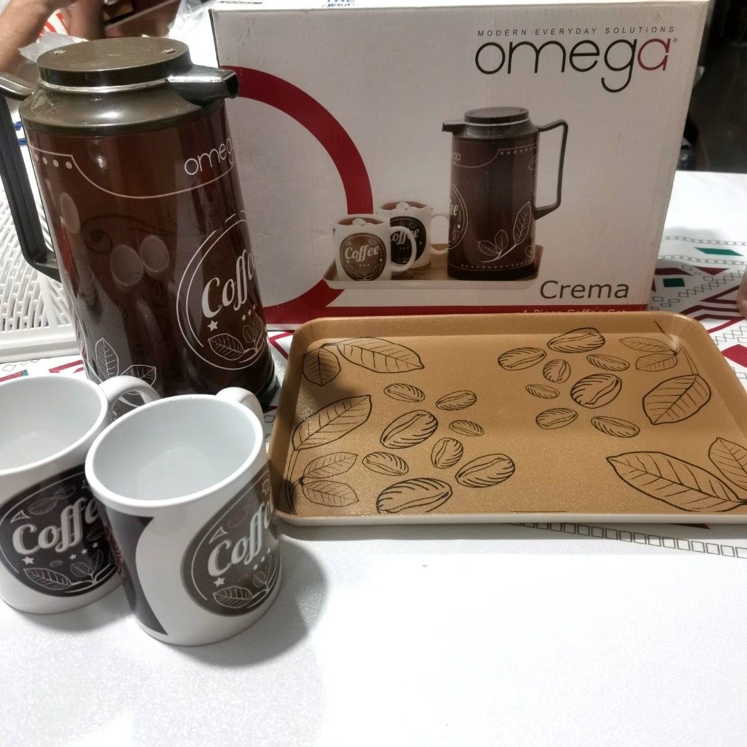 Omega Crema 4-Piece Coffee Set, Furniture & Home Living, Kitchenware ...