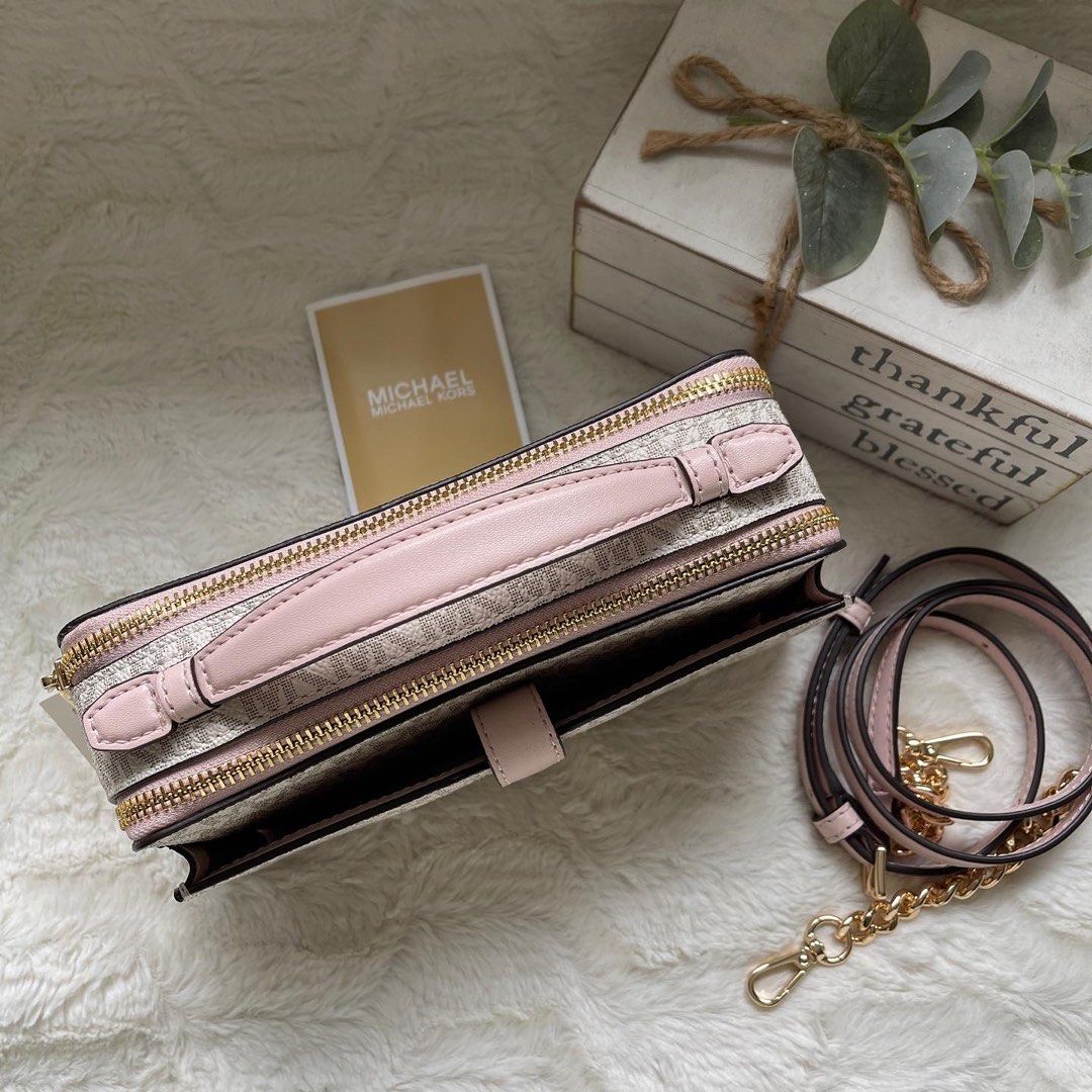 Original MK Jet set double zip phone crossbody, Women's Fashion, Bags ...