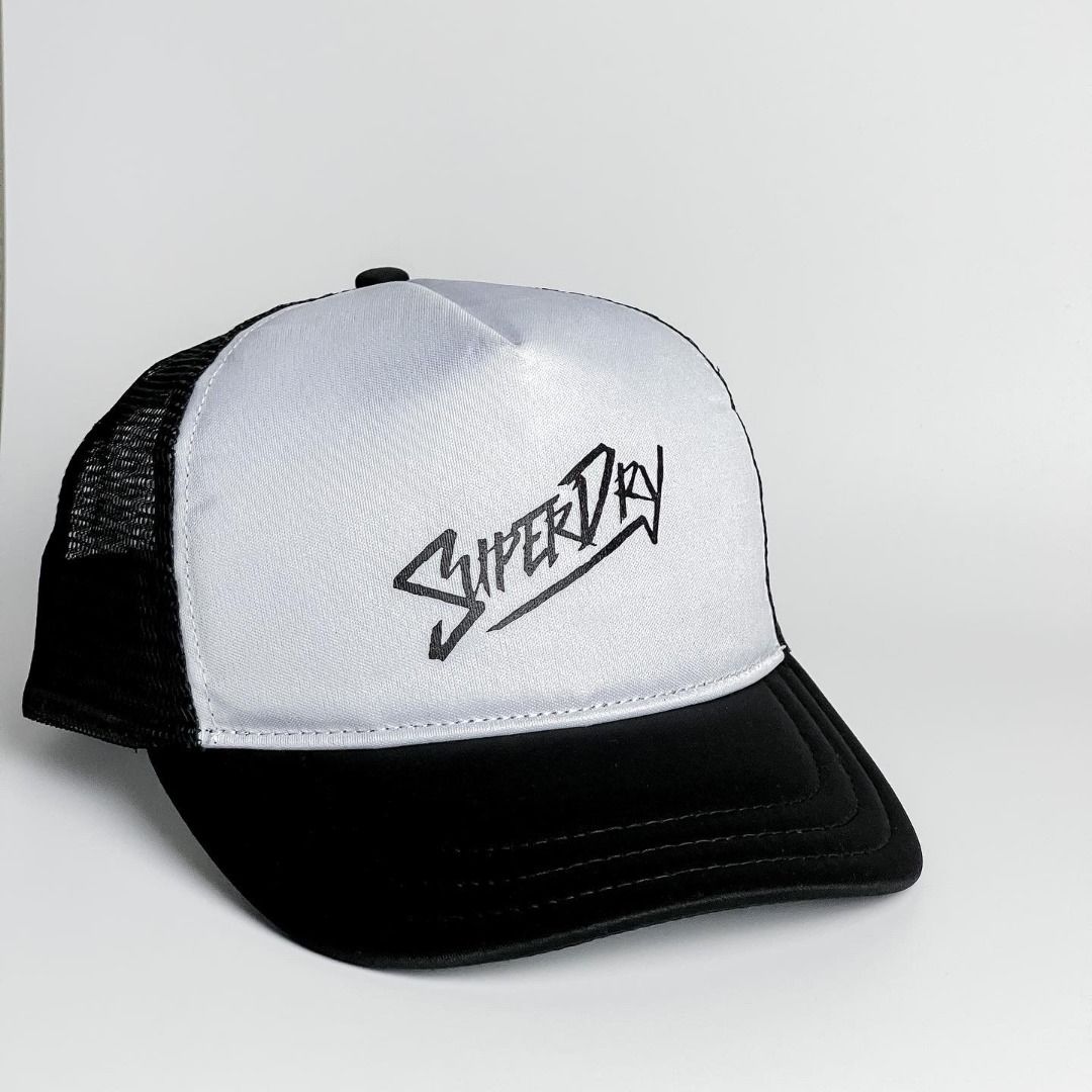 Original Superdry Vintage Classic Graphic Trucker Cap Moto Surf & Skate Mesh Adjustable Hat ...