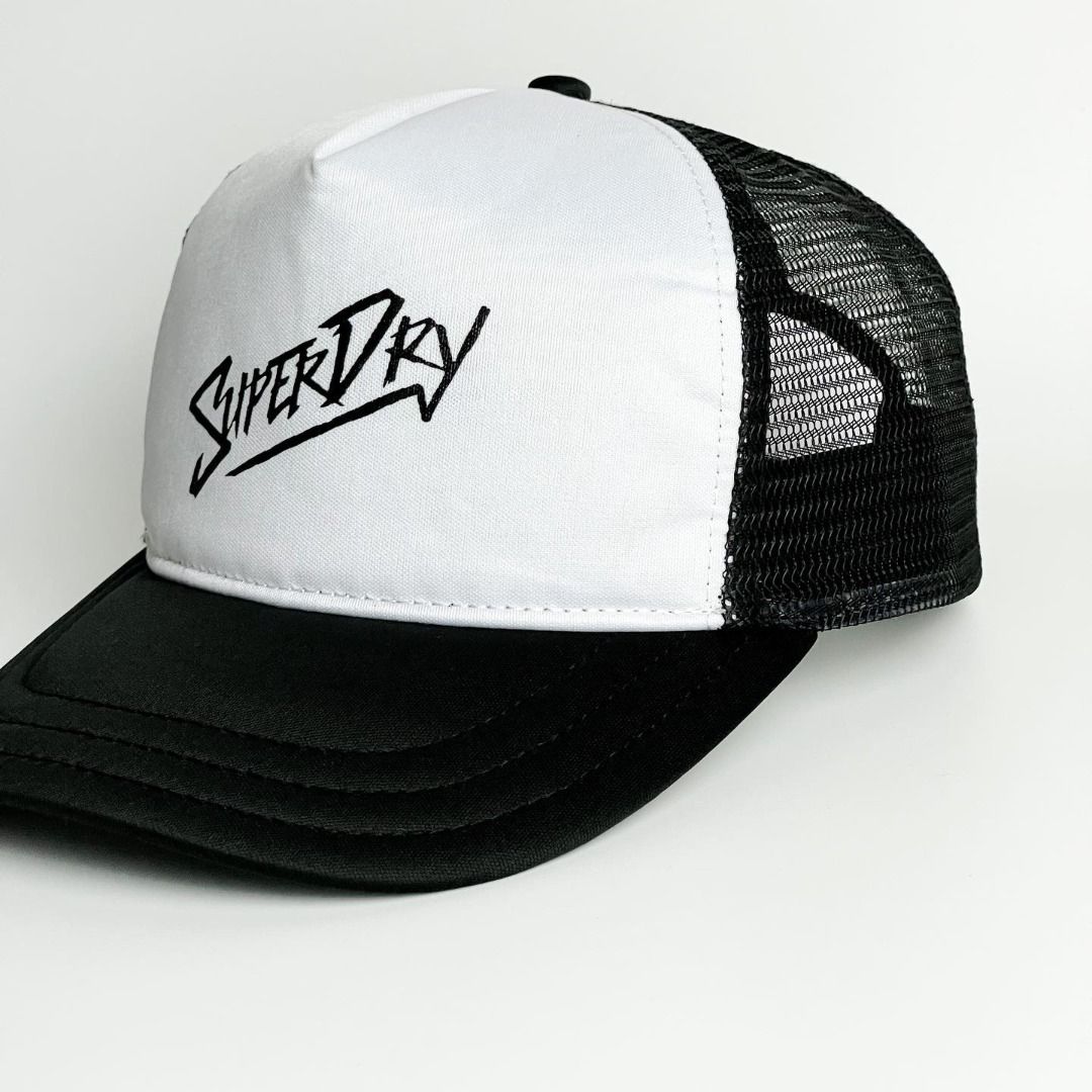 Original Superdry Vintage Classic Graphic Trucker Cap Moto Surf & Skate Mesh Adjustable Hat ...
