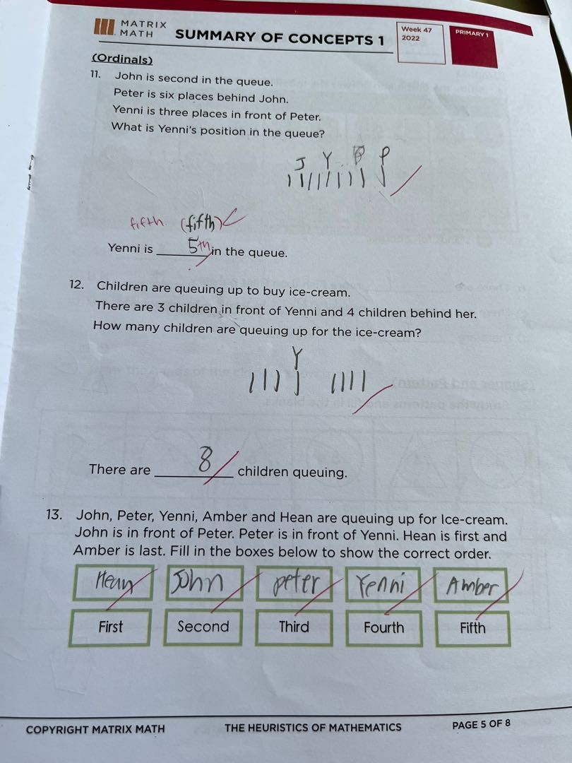 P1 Matrix Maths worksheets, Hobbies & Toys, Books & Magazines ...
