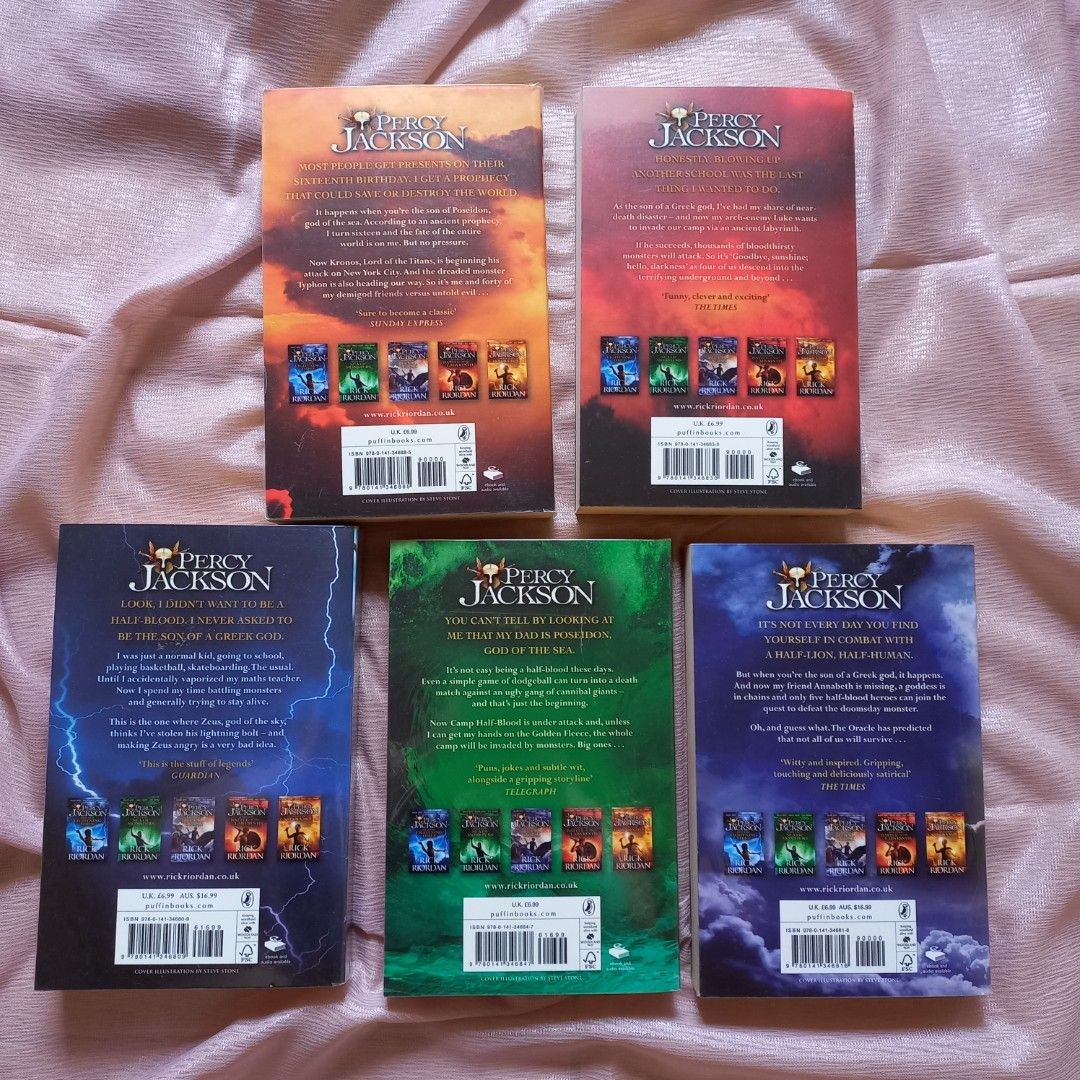 Percy Jackson complete set collection, Buku & Alat Tulis, Buku di Carousell