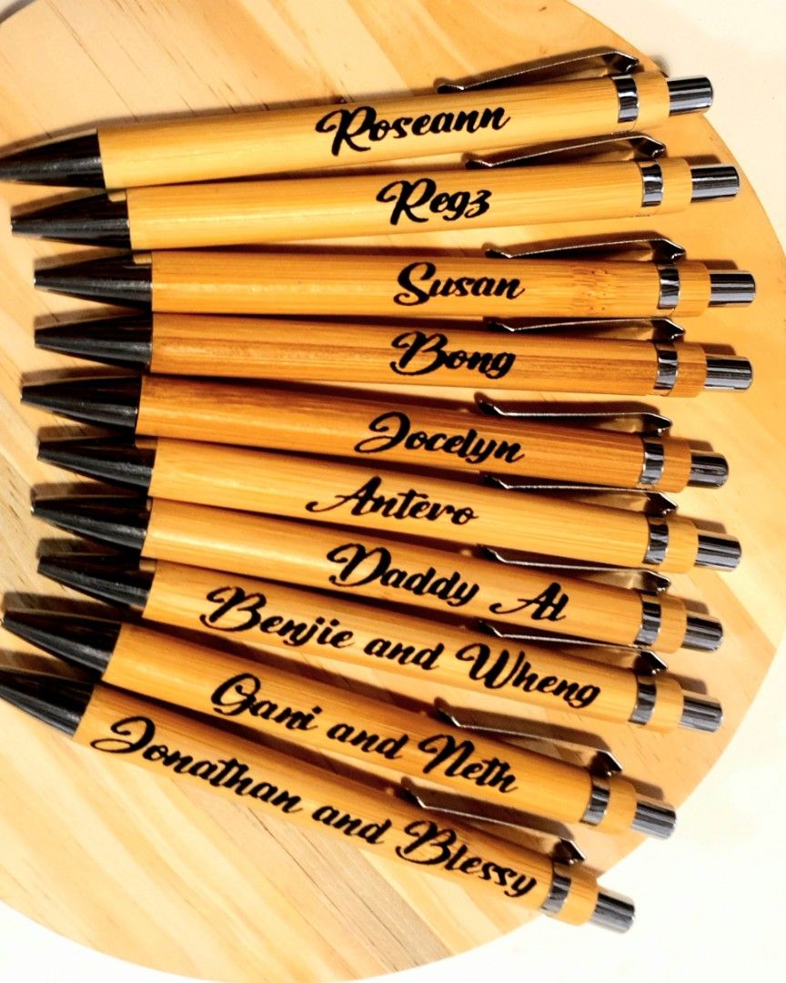 Personalized wooden ballpen with case, Hobbies & Toys, Stationary ...