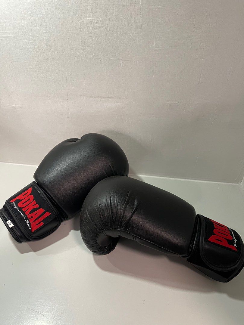 POKAL 16 OZ BOXING GLOVES BLACK, Sports Equipment, Sports & Games ...