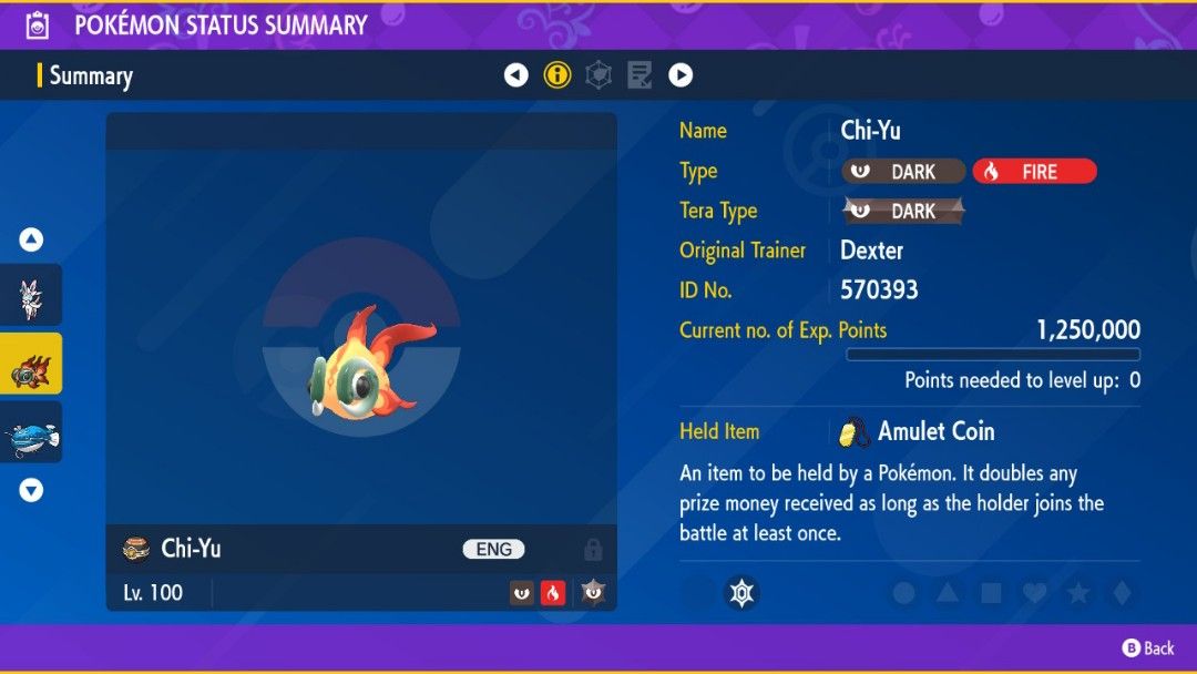 Pokemon Scarlet/Violet Money Farming Chi-Yu, Video Gaming, Video Game ...