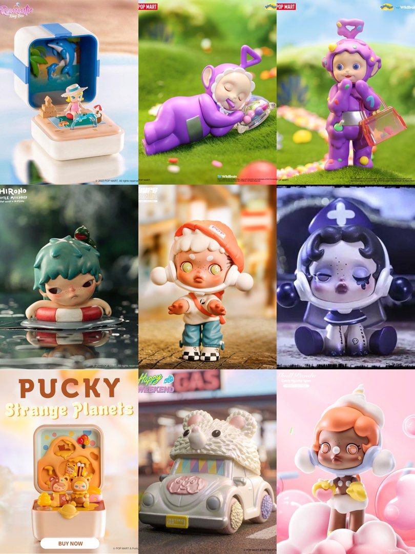 Popmart 52Toys ToyCity Blind box Molly Skullpanda Dimoo Crybaby ...