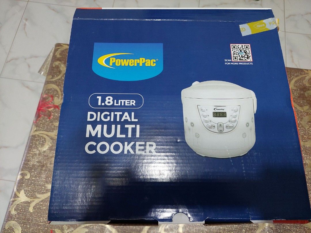Electric Rice Cooker 1.8 Litres Capacity Digital Cooker Powerpac Brand ...