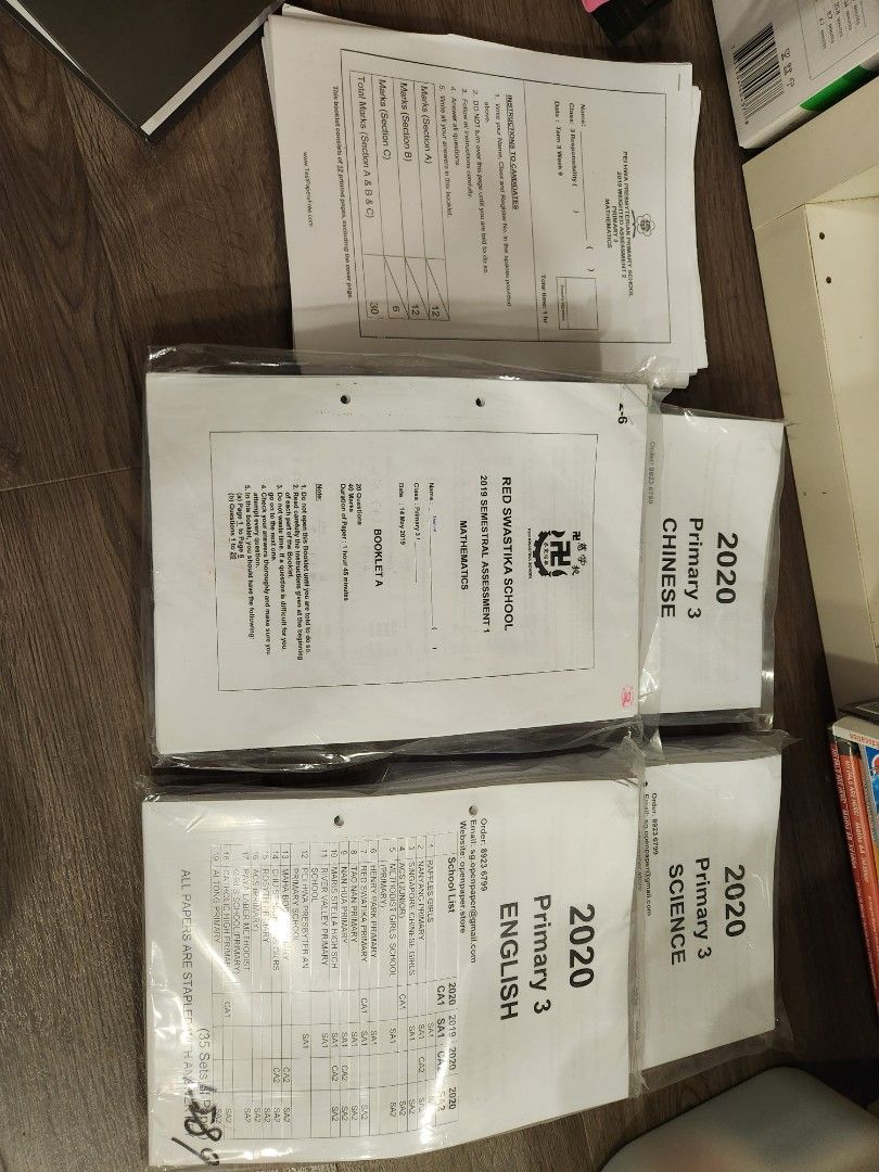 Pri 3 past years papers & assessment books, Hobbies & Toys, Books ...
