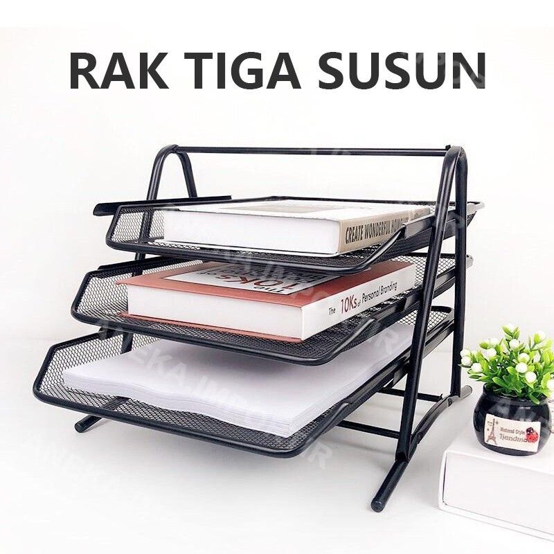 Rak Kertas Dokumen Surat 3 Susun - Paper Document Letter Tray 3 Tier ...