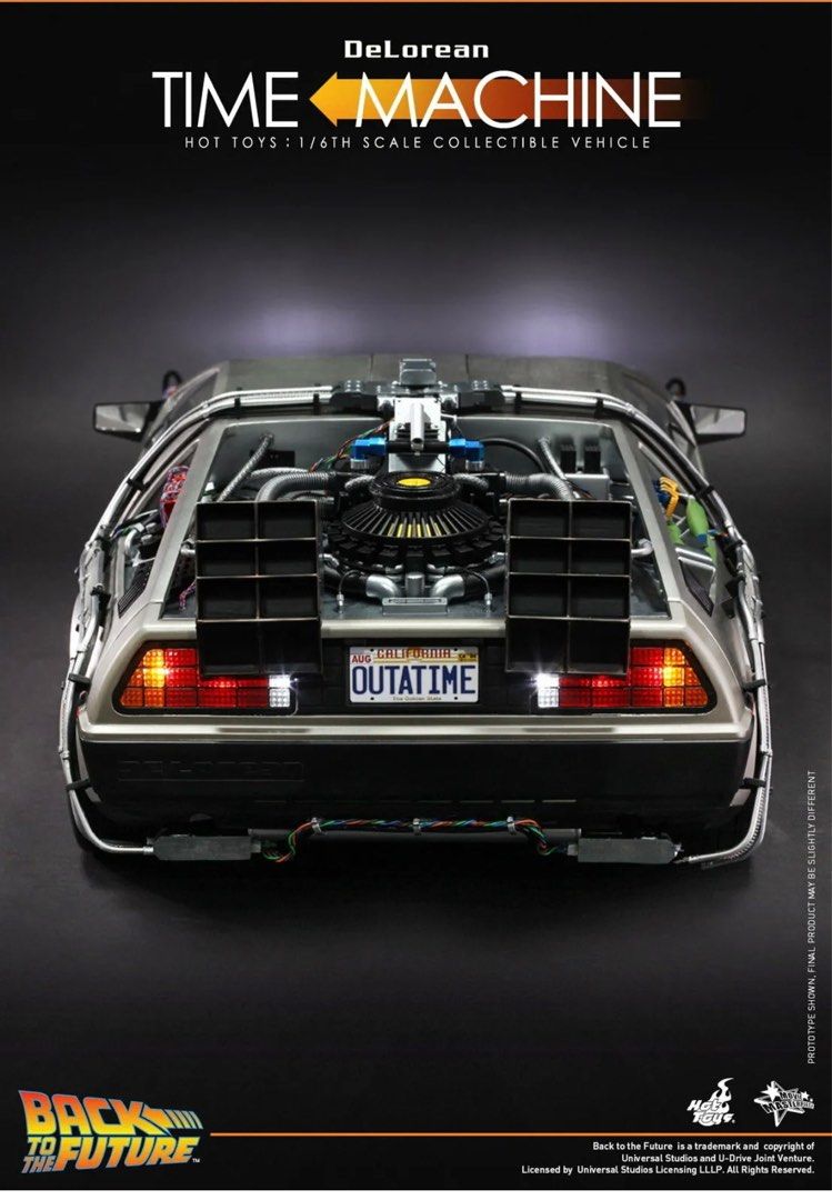 Rare. 1/6 HOT TOYS MMS260 BACK TO THE FUTURE DELOREAN TIME MACHINE CAR ...