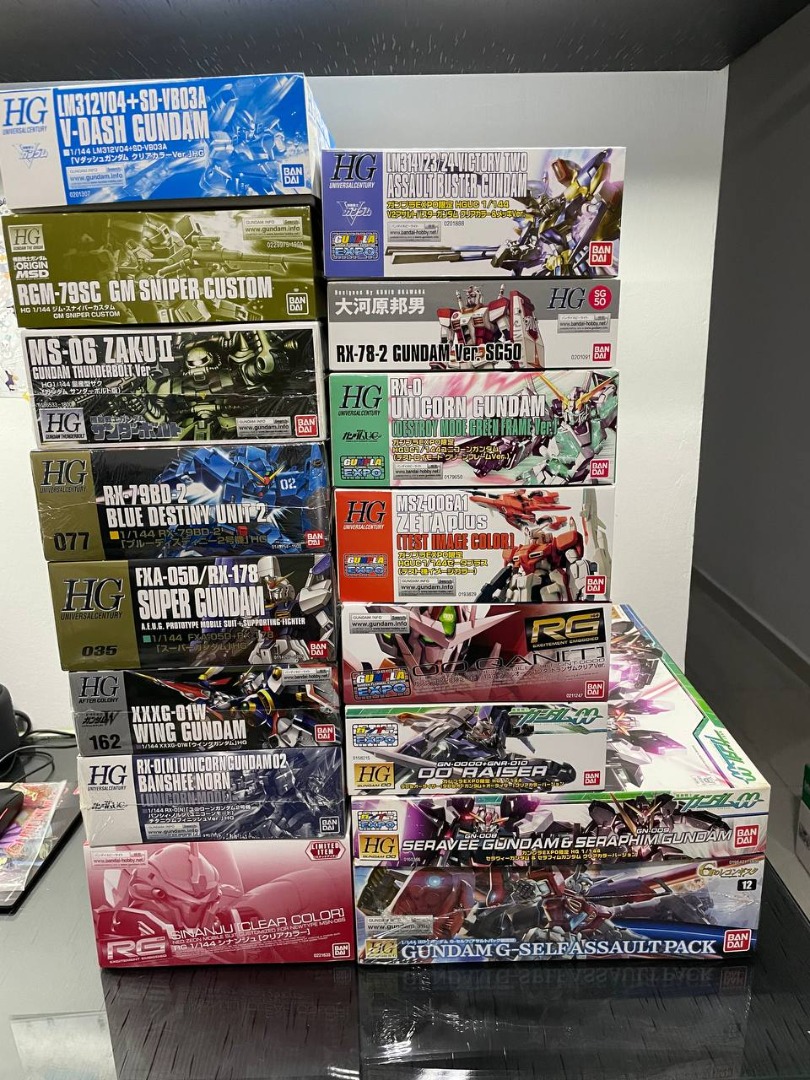 RARE Bandai Gunpla Universal Century and Double O 00 Sale Gundam ...