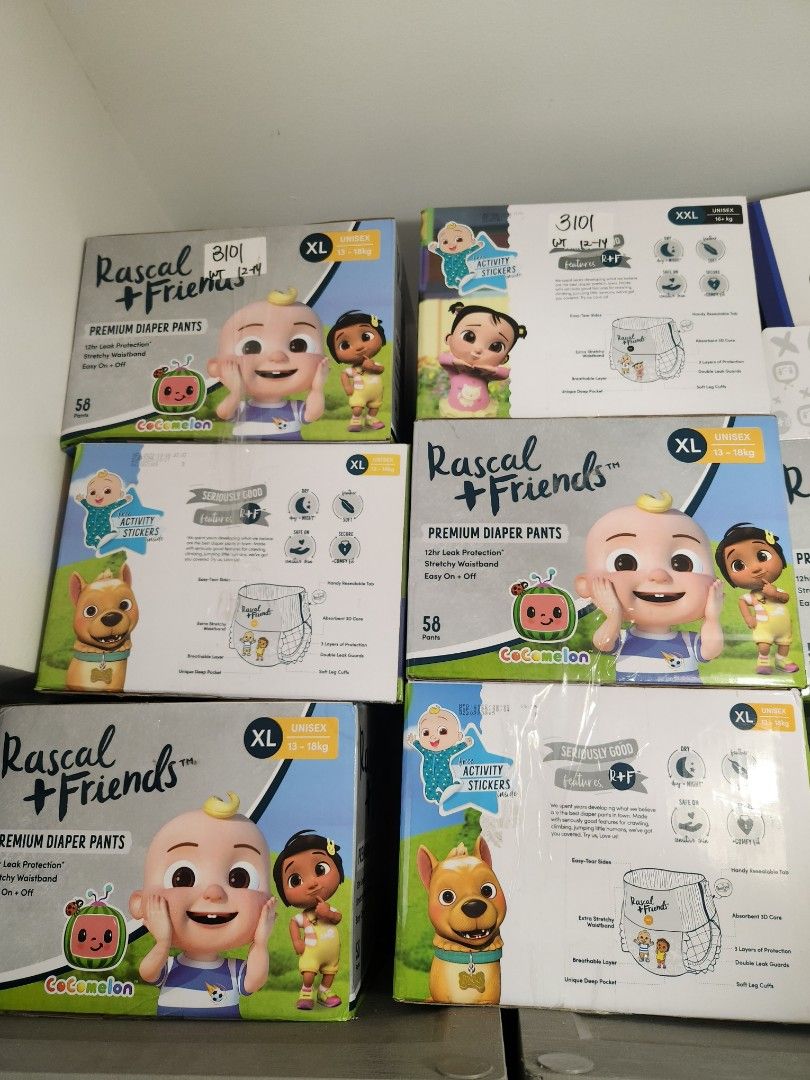 Cocomelon Rascal and Friends Diapers XL and XXL, Babies & Kids, Bathing ...
