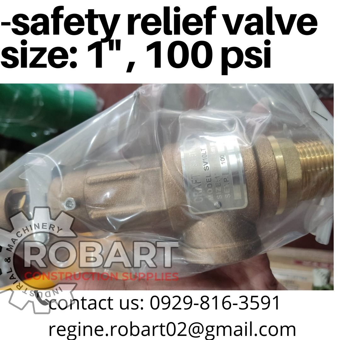 -safety relief valve size: 1" , 100 psi, Commercial & Industrial ...