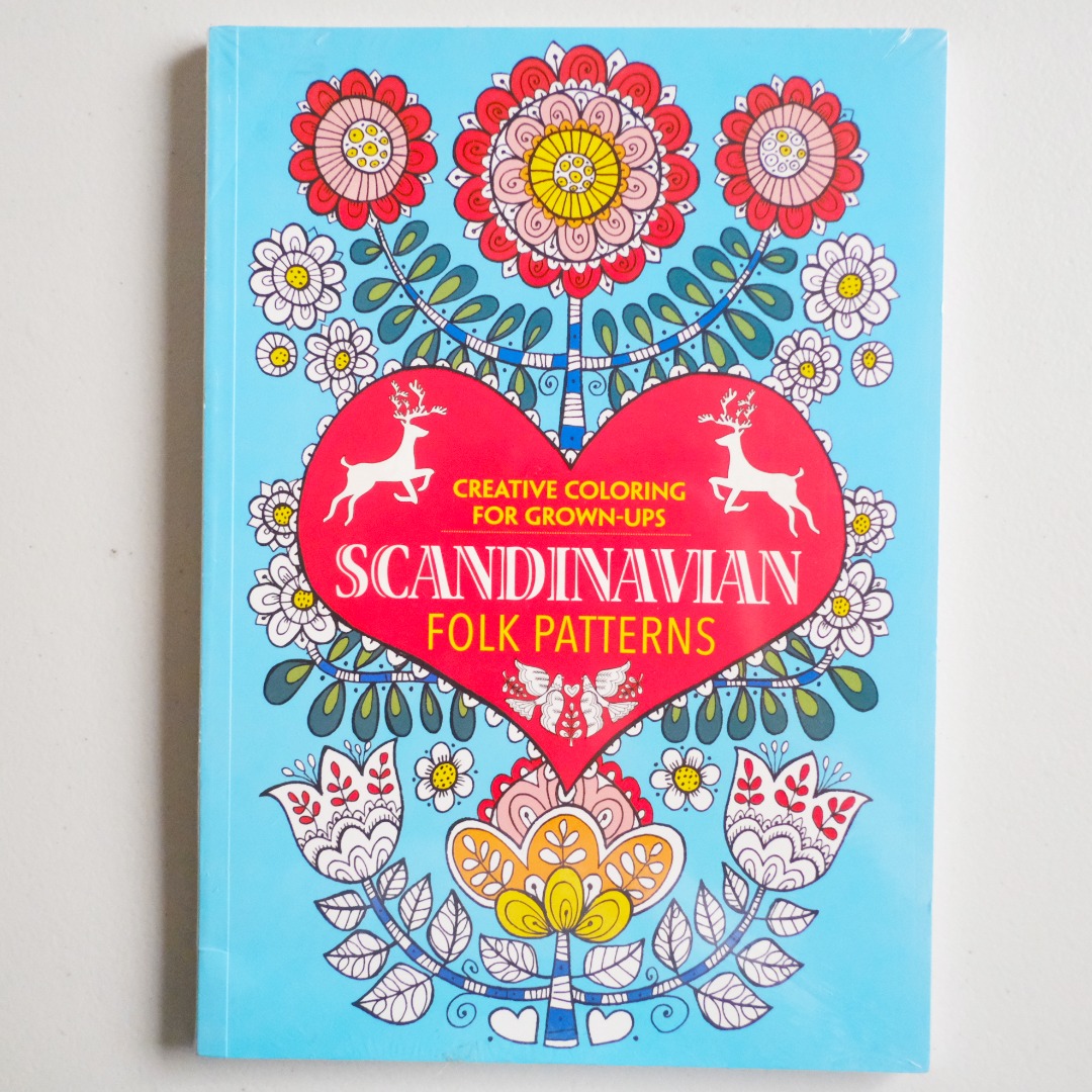 Scandinavian Folk Patterns Creative Coloring for Grown-Ups, Hobbies ...