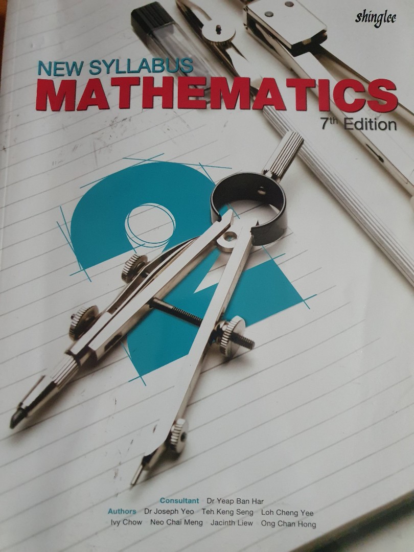 Secondary 2 New Syllabus Mathematics 7th Edition Shinglee Textbook ...