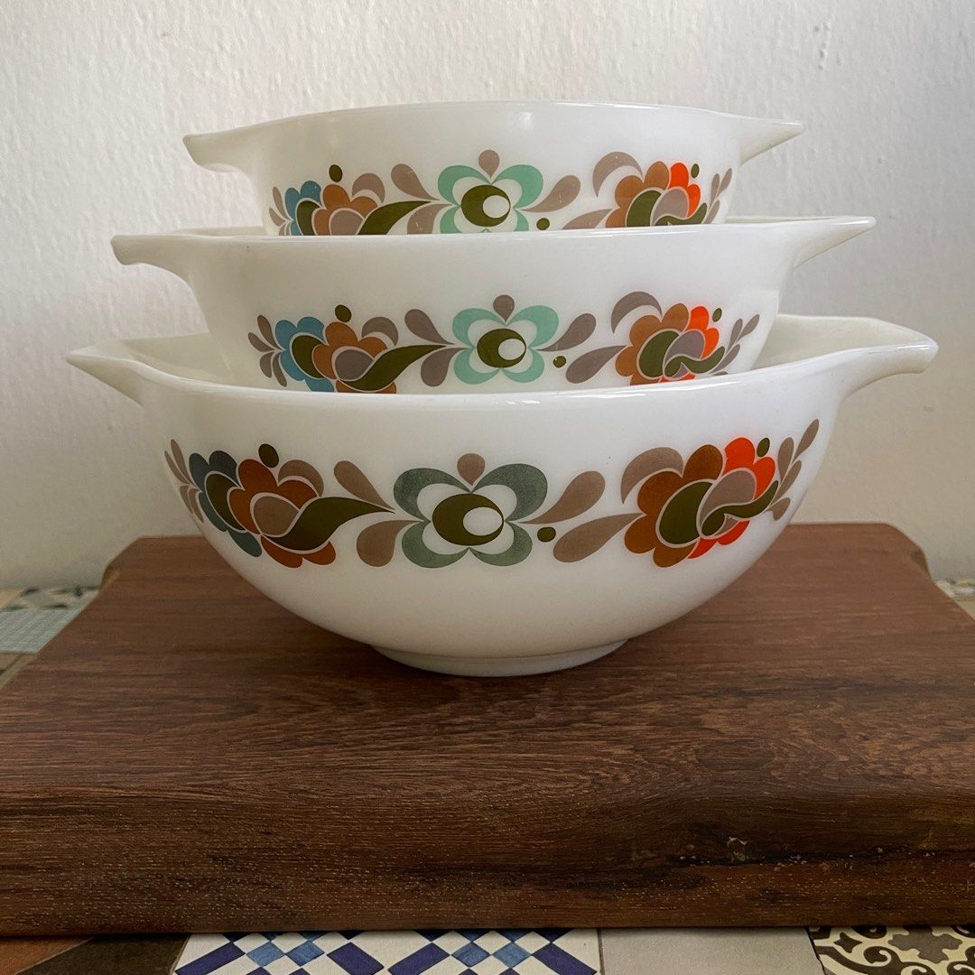 Set of Vintage JAJ ( Pyrex England) Cinderella mixing bowls - Carnaby ...