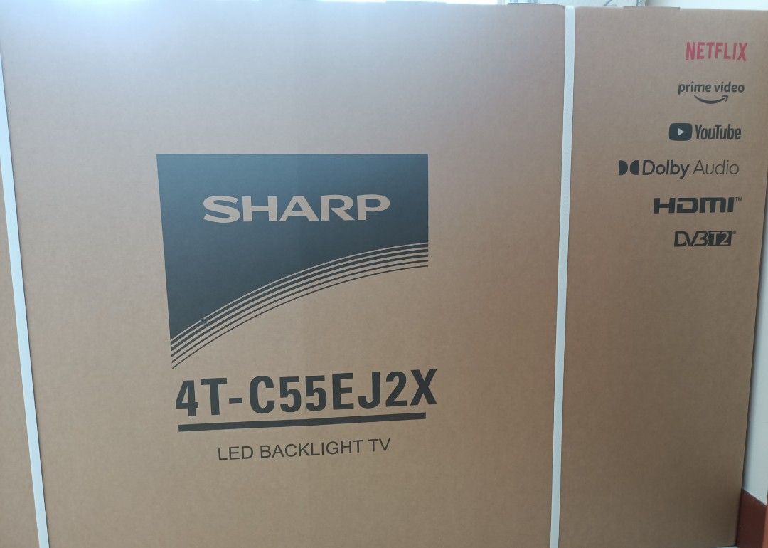 BNIB Sharp 4T-C55EJ2X TV, TV & Home Appliances, TV & Entertainment, TV ...