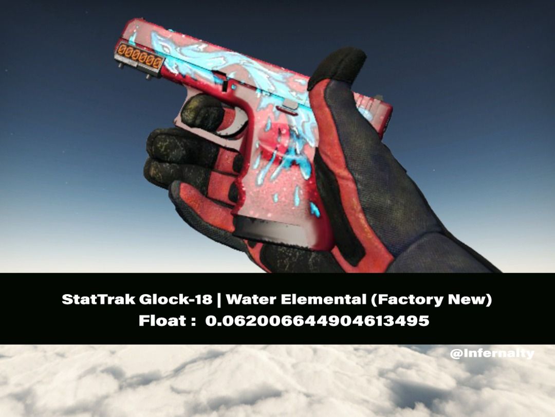 StatTrak Glock-18 Water Elemental FN CSGO SKINS KNIVES, Video Gaming ...