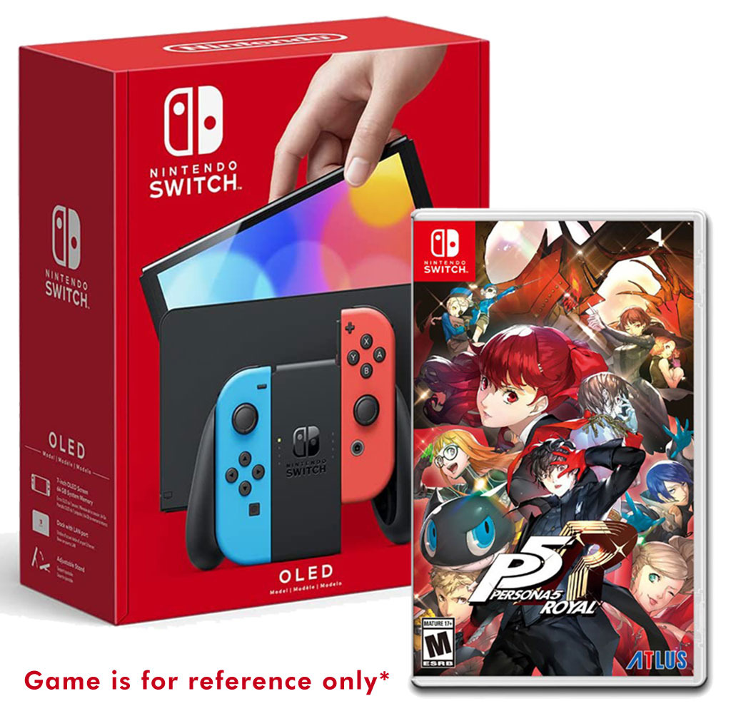 Switch Neon / White OLED Console + 1 Game, Video Gaming, Video Game ...