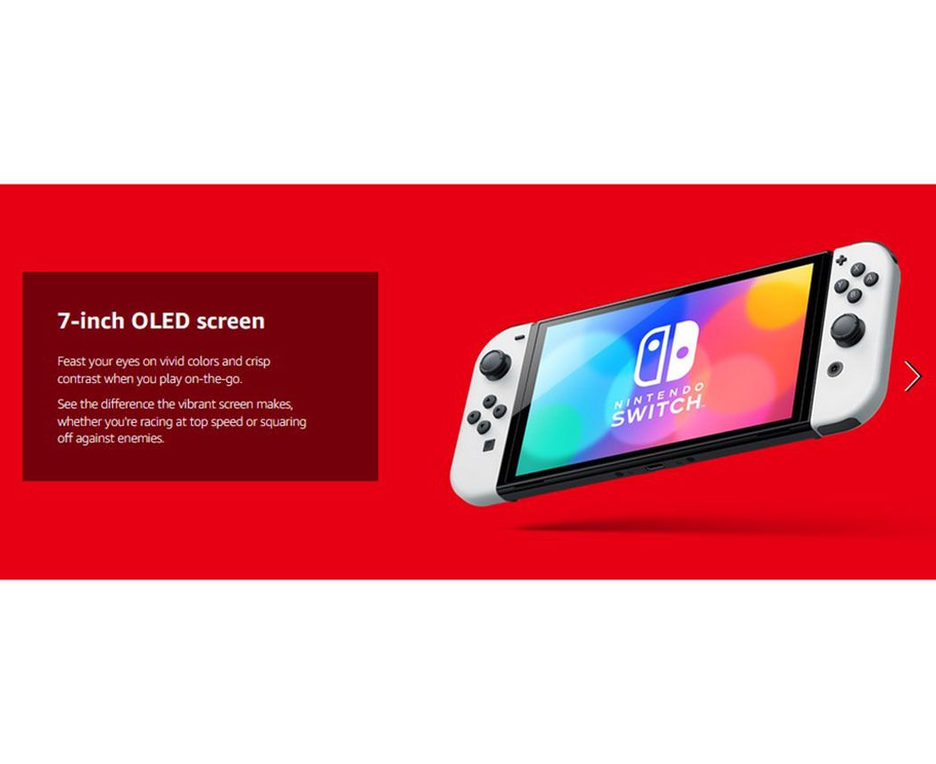 Switch Neon / White OLED Console + 1 Game, Video Gaming, Video Game ...