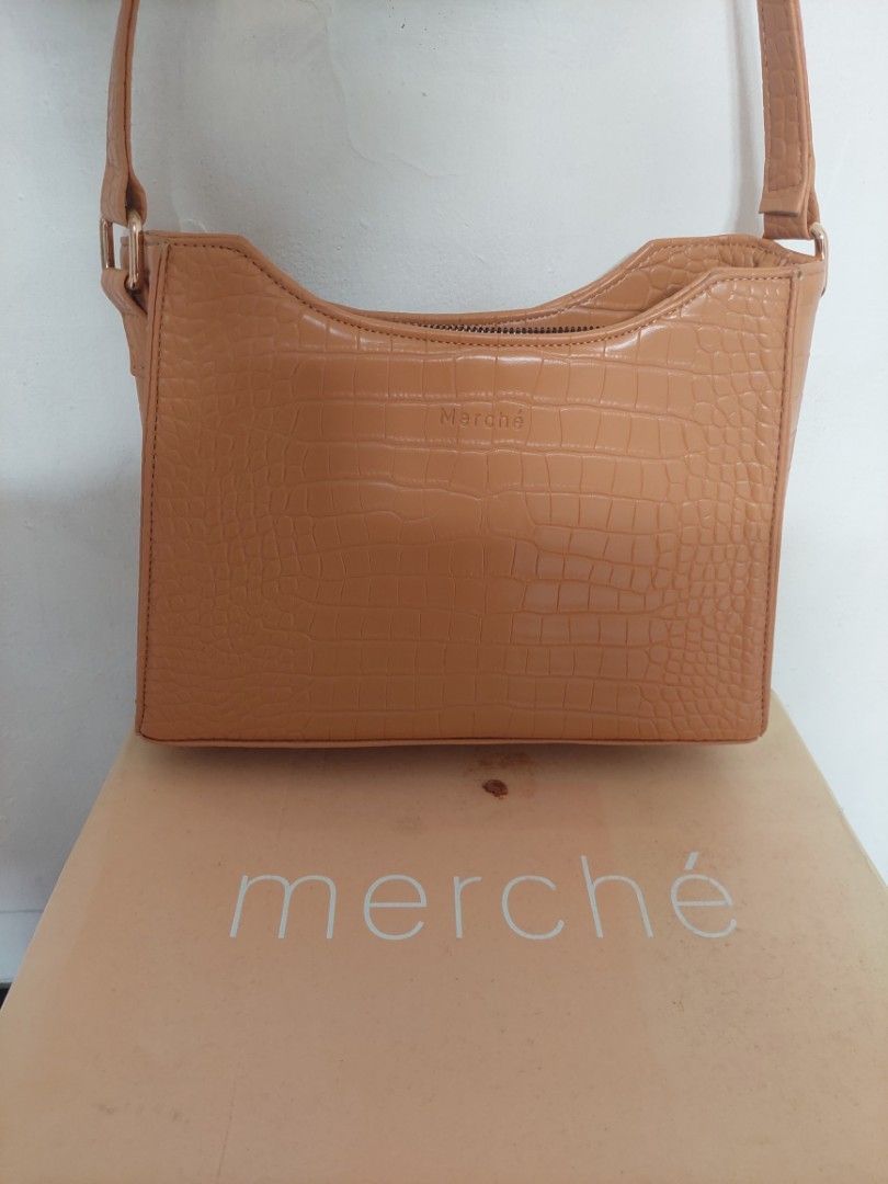 TAS NUDE MERCHE, Fesyen Wanita, Tas & Dompet di Carousell