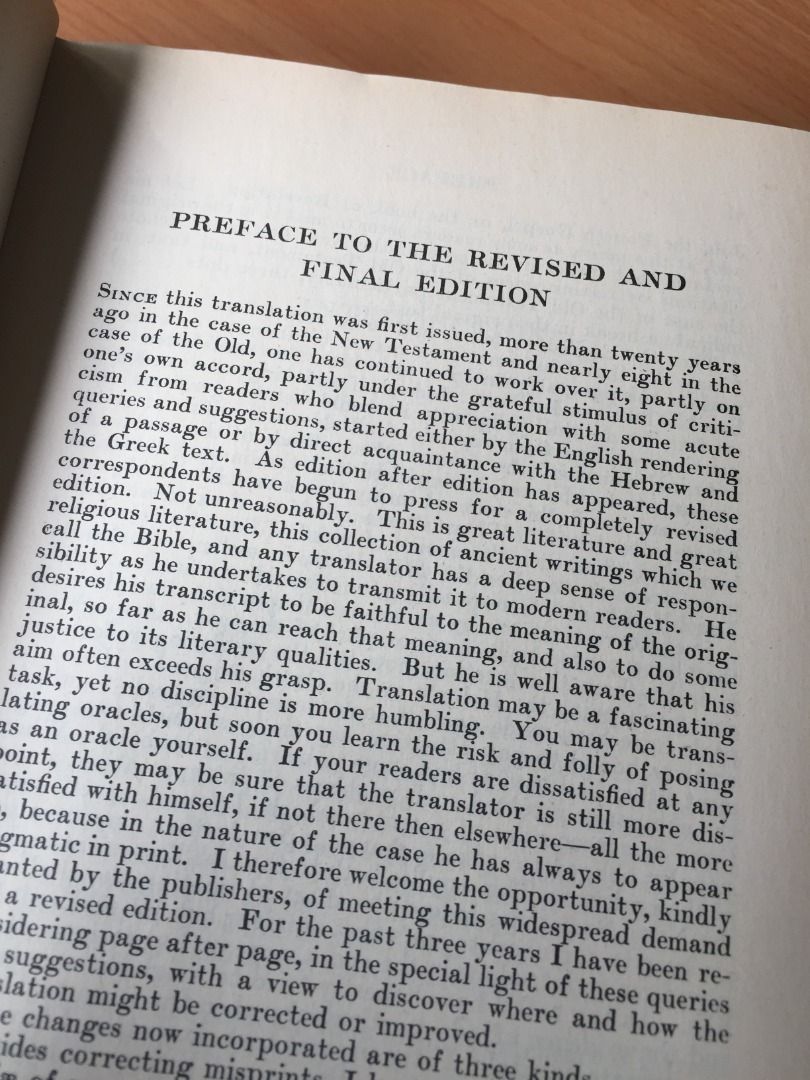 The BIBLE James Moffatt Translation, Hobbies & Toys, Books & Magazines ...