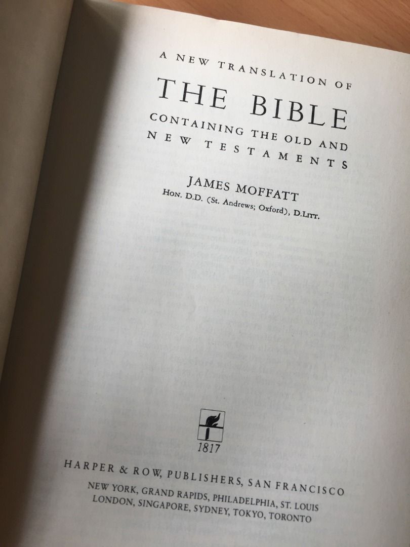 The BIBLE James Moffatt Translation, Hobbies & Toys, Books & Magazines ...