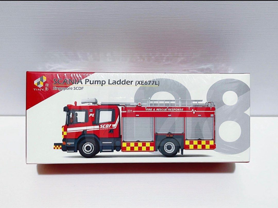 TINY SG SCDF Scania Pump Ladder 1:76 Truck, Hobbies & Toys, Toys ...