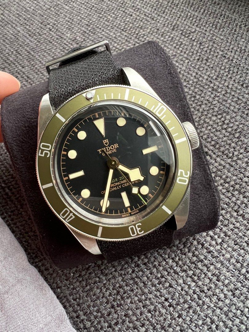 Tudor Harrods Black Bay Green M79230G, Luxury, Watches on Carousell