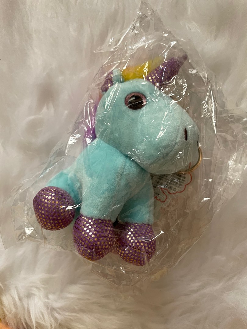 Unicorn Keychain Plushie, Hobbies & Toys, Toys & Games on Carousell