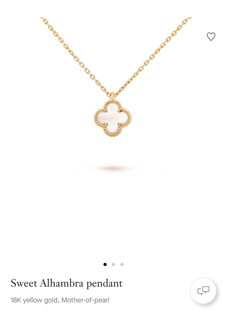VCA Sweet Alhambra pendant, Women's Fashion, Jewelry & Organisers ...