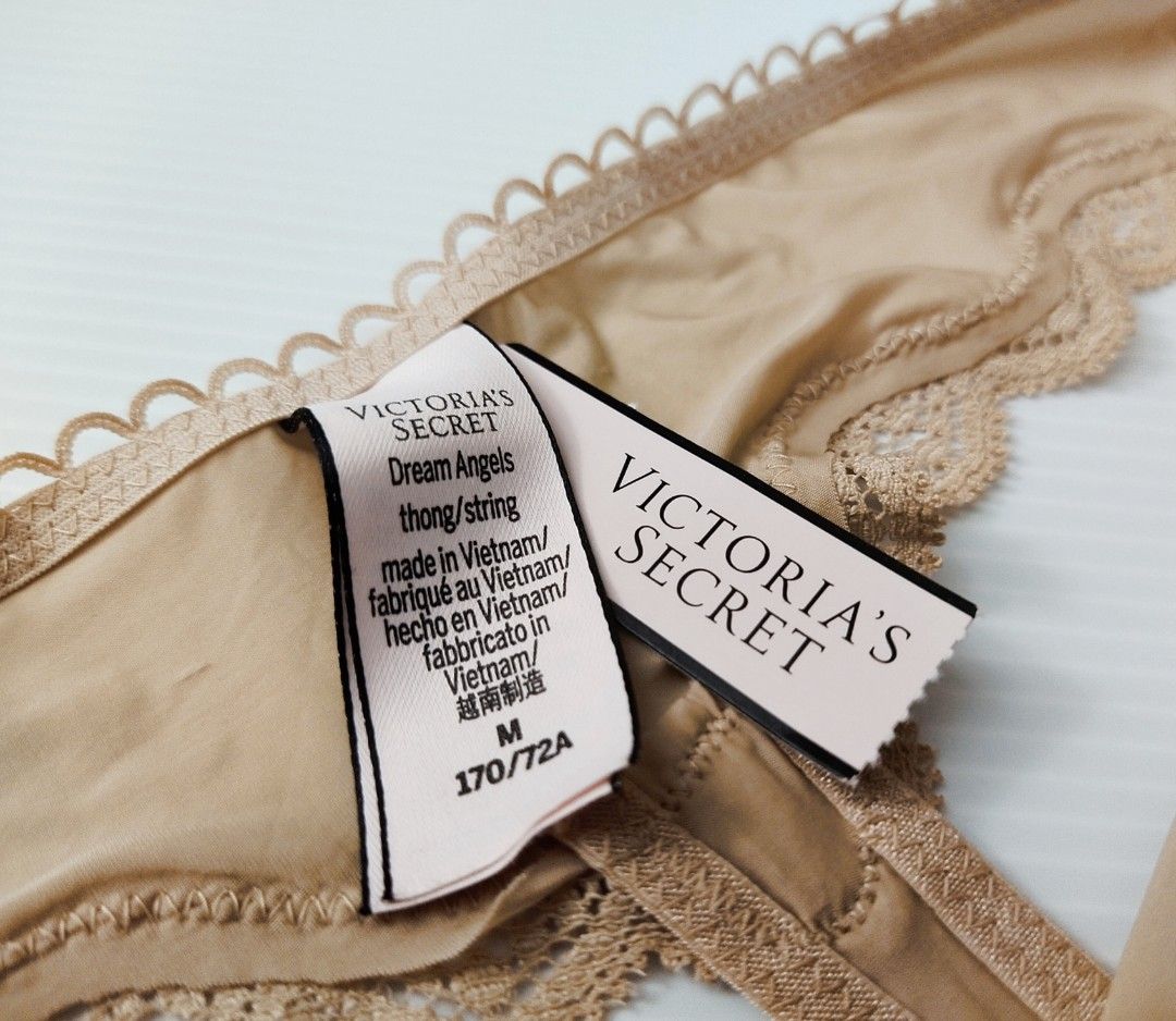 Victoria's Secret Brown Lace Thong Panty, Women's Fashion, New ...