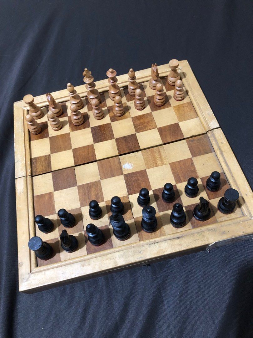 Wooden Chess Board Set, Hobbies & Toys, Toys & Games on Carousell