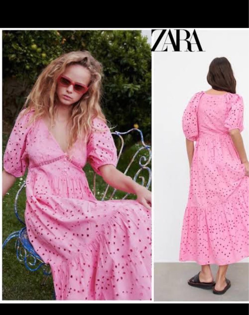 Zara Eyelet Dress, Women's Fashion, Dresses & Sets, Dresses on Carousell