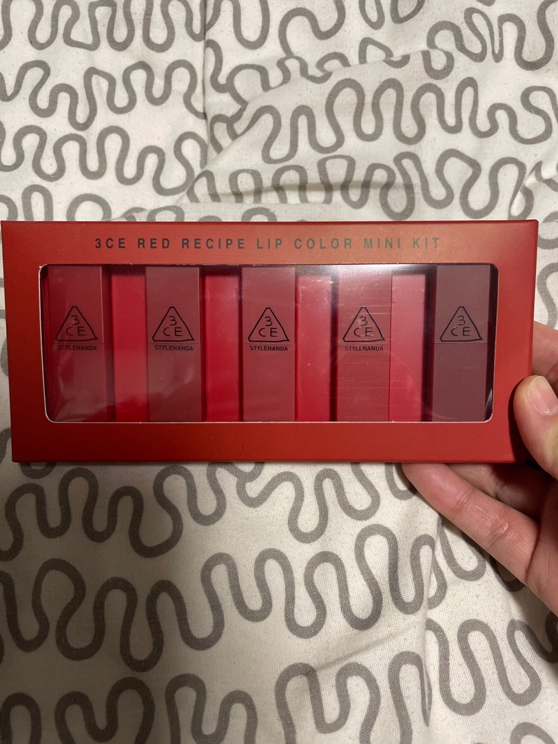 3CE Red Recipe Lip Color Mini Kit, Beauty & Personal Care, Face, Makeup ...