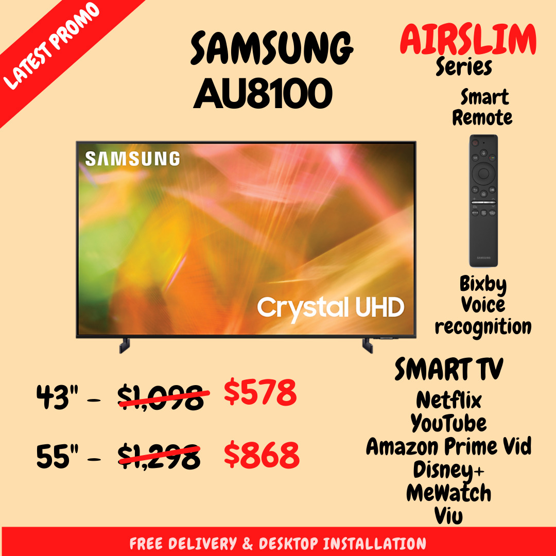 43" Samsung Crystal UHD 4K Smart TV | 43AU7700 43AU7000, TV & Home ...