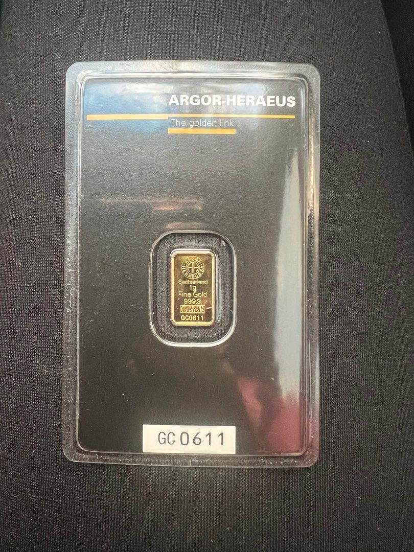 Gold Bar 24k ARGOR HERAEUS , Hobbies & Toys, Memorabilia & Collectibles, Currency on Carousell