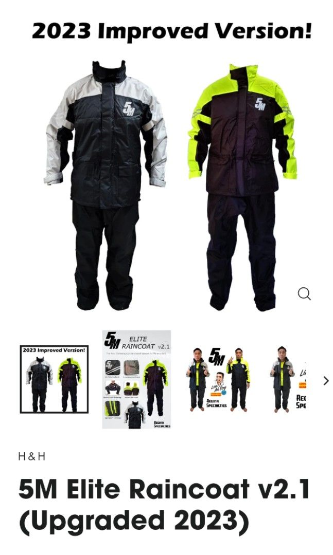 5m raincoat, Motorcycles, Motorcycle Apparel on Carousell